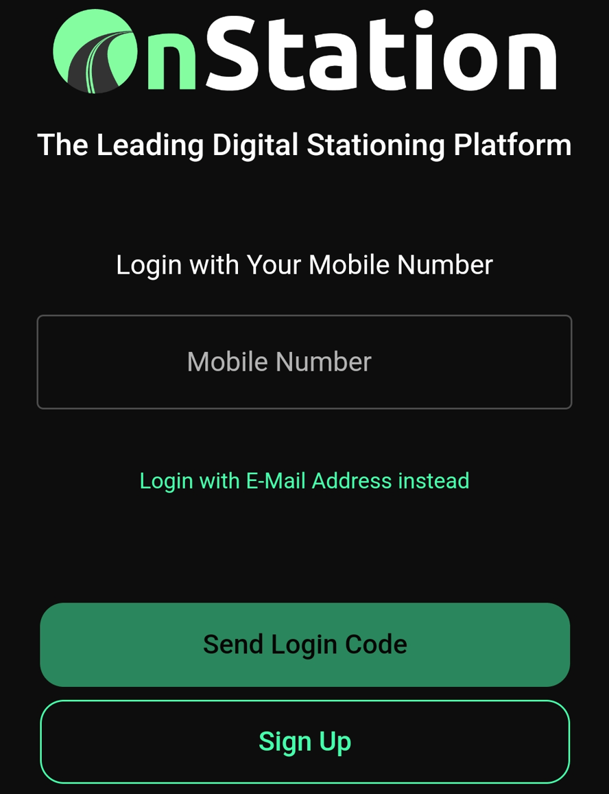 How to login to the Onstation app