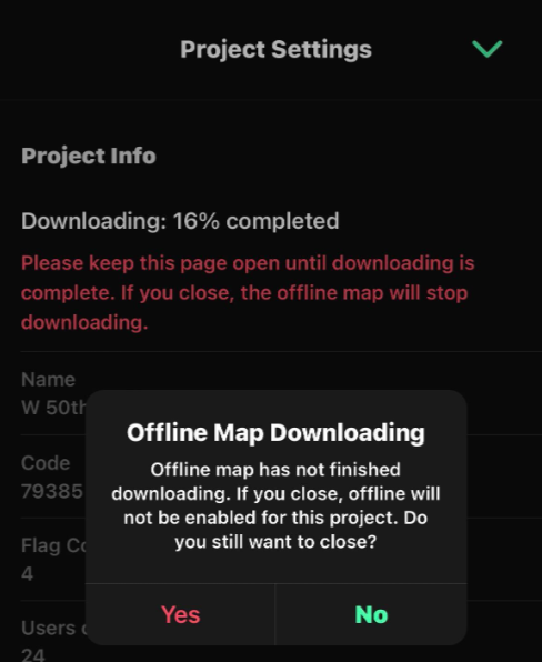 Making a Project Available for Offline Mode