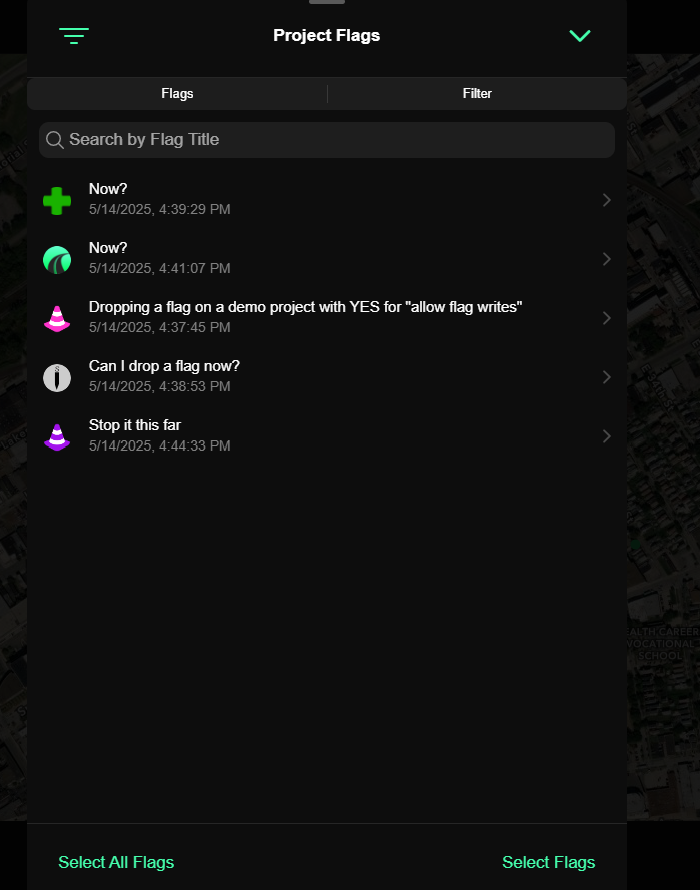 How To Sort Flags in the App